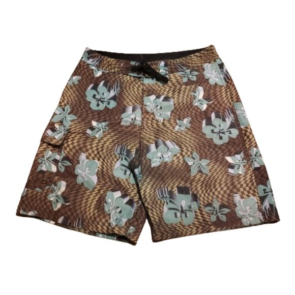 Sideout | Swim | Vintage Sideout Board Shorts Mens 34 Brown Green Swim ...